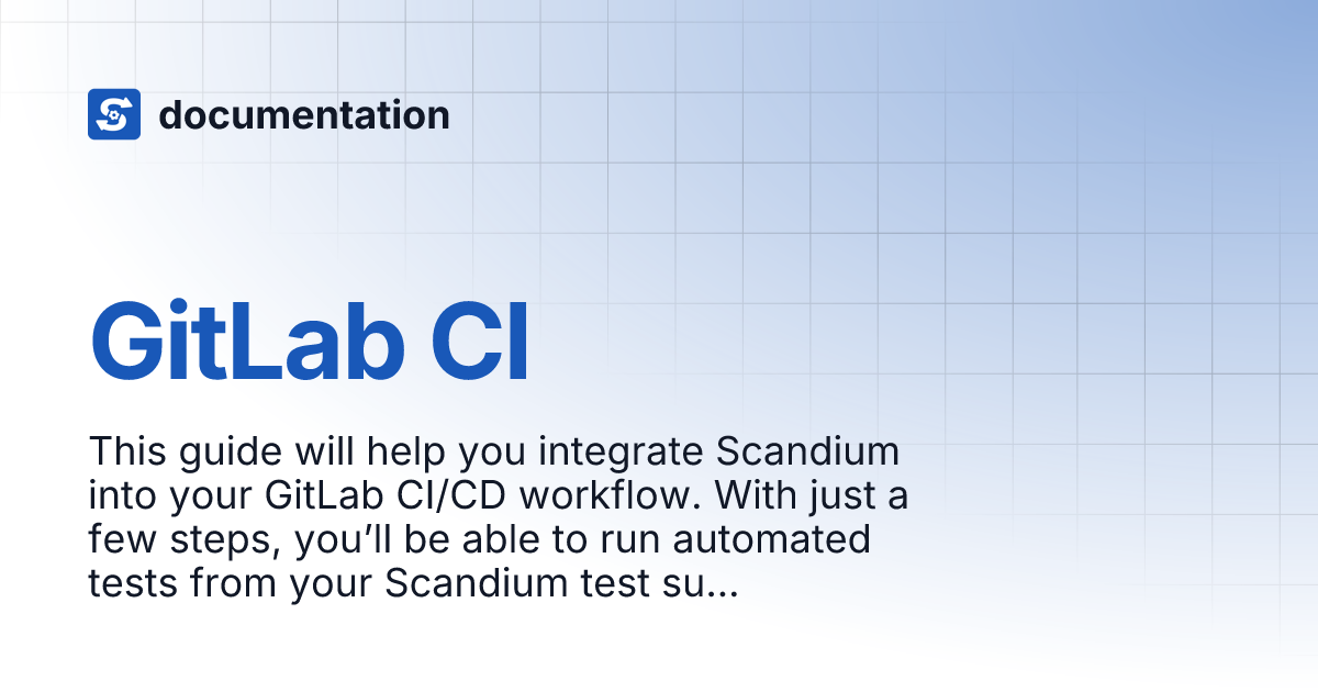 GitLab CI | documentation
