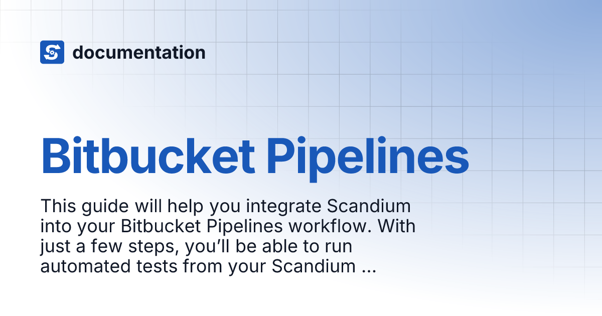 Bitbucket Pipelines | documentation