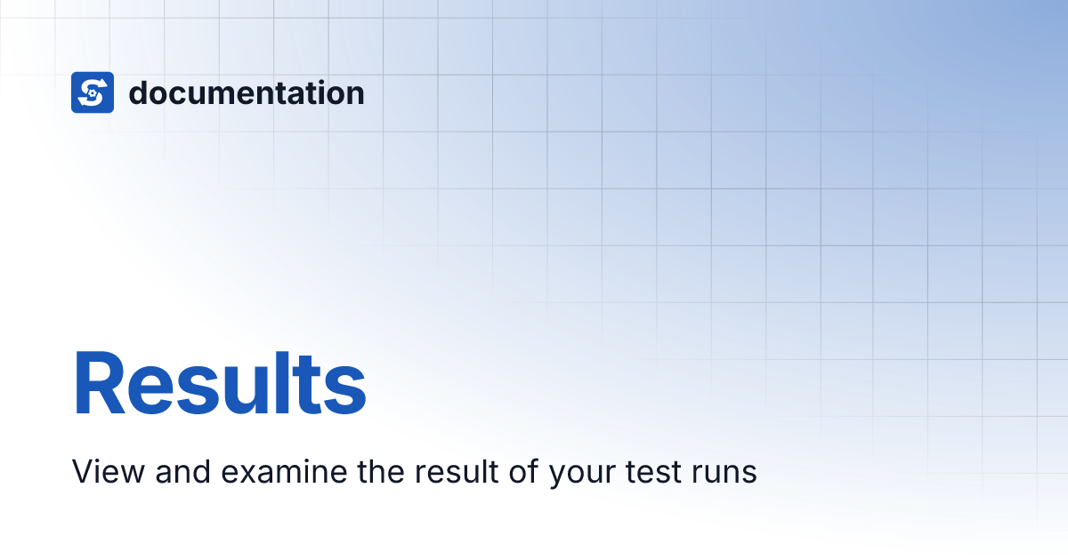 Results | documentation